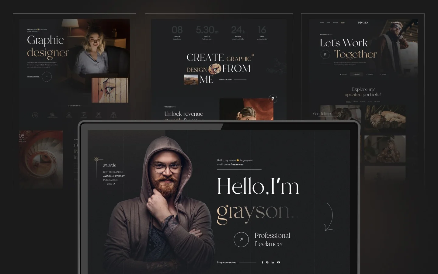 Portio — Portfolio Webflow Template | Radiant Templates