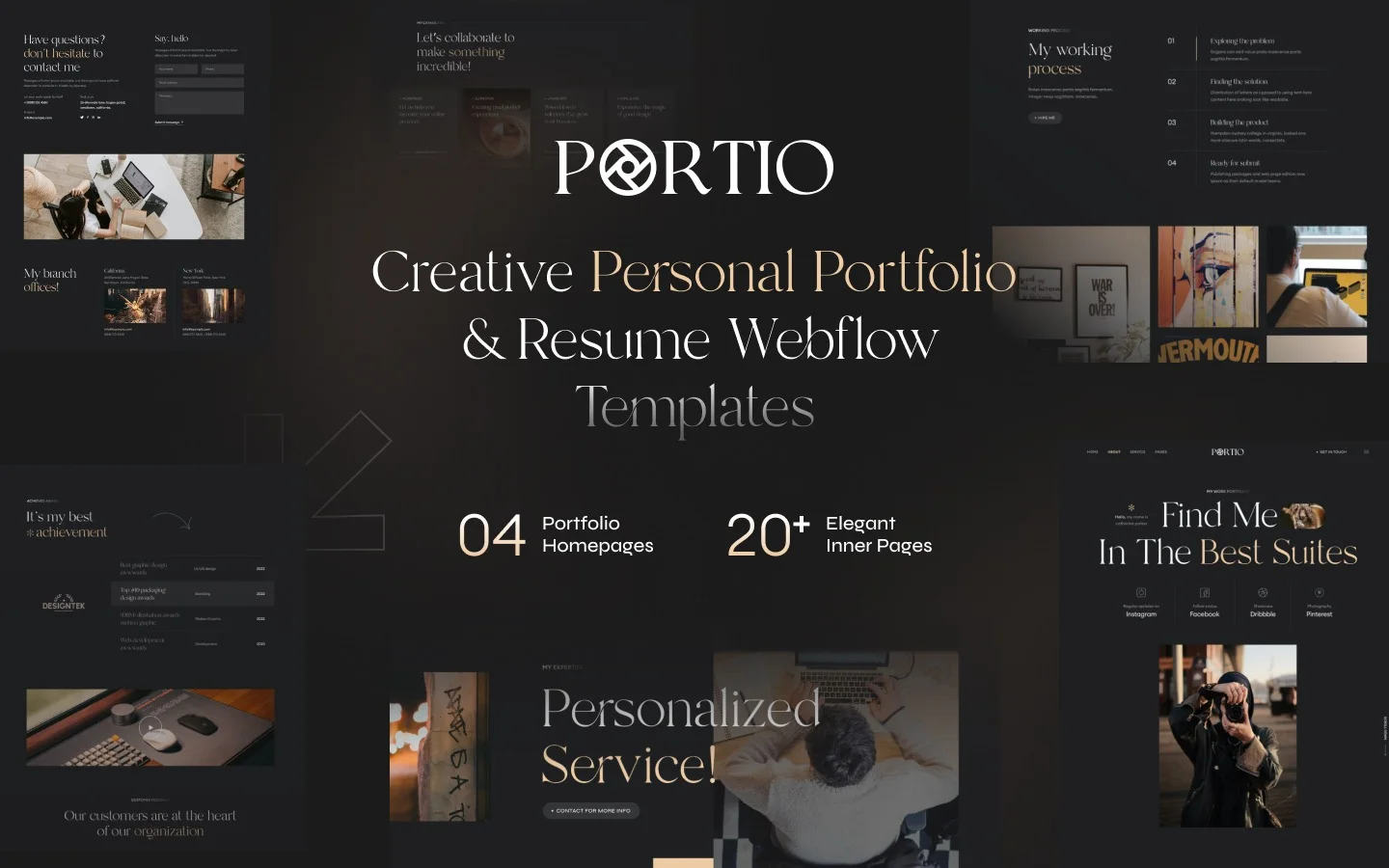 Portio — Portfolio Webflow Template | Radiant Templates